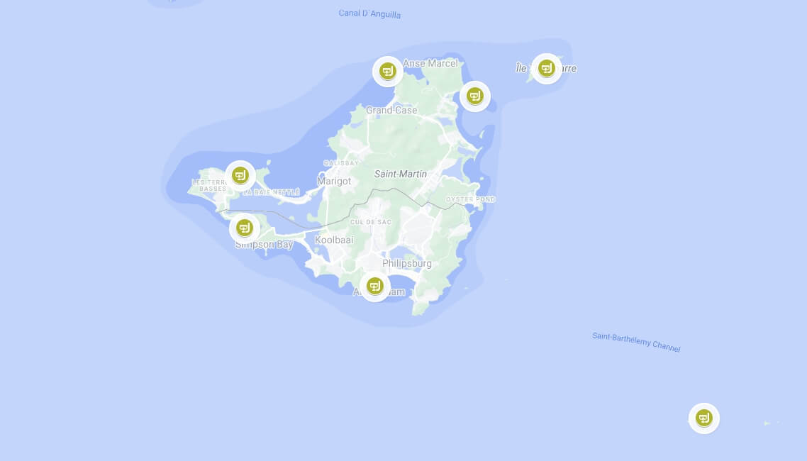 St Martin snorkeling map: our 7 favorite spots pinpointed